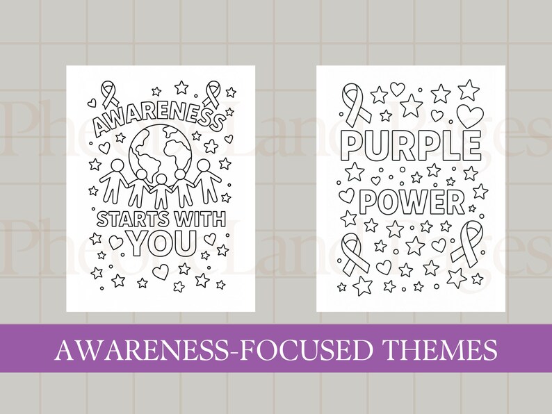 Epilepsy Awareness Coloring Pages | Seizure Awareness Printables | 8 ...