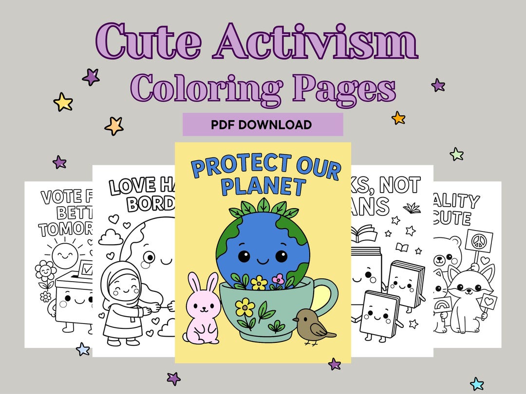 Activism Coloring Pages Equality, Protect Planet, Voting, Inclusivity ...