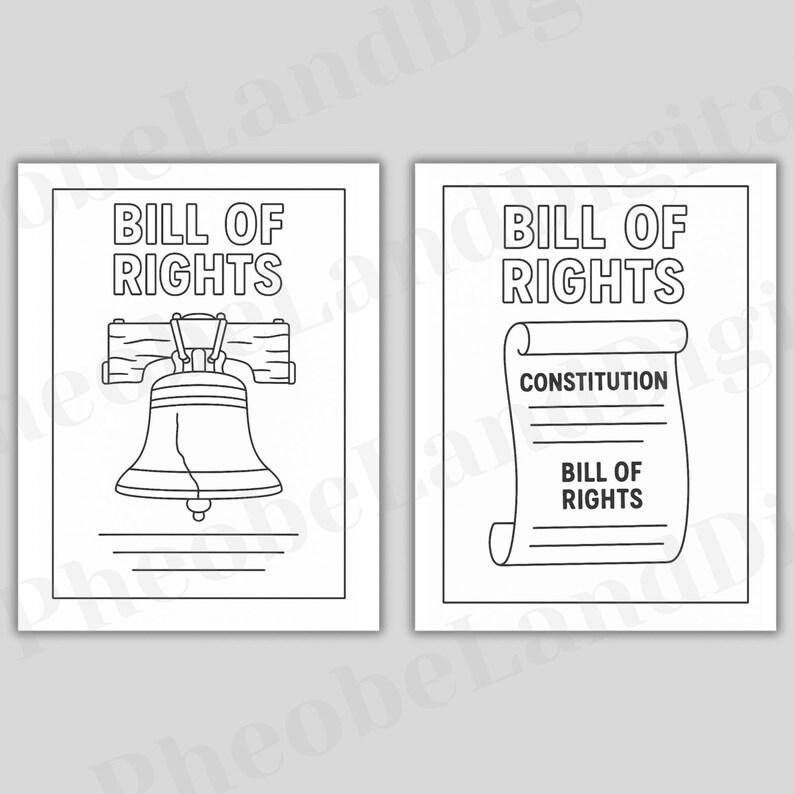 Freedom of Speech Coloring Pages: Bill of Rights Civics (8.5x11 PDF) - Etsy
