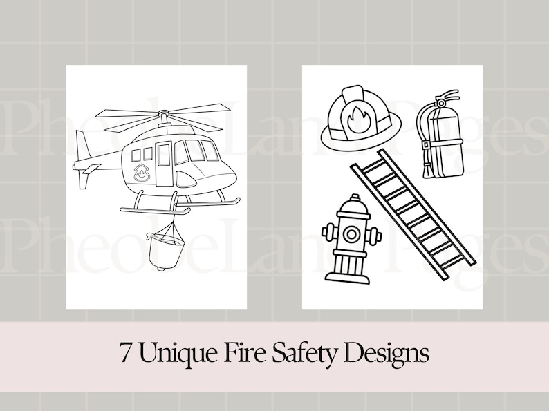 Fire Safety Coloring Pages: Firefighter & Drills (PDF) - Etsy