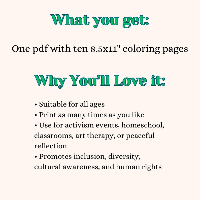 Empowerment Coloring Pages for Kids: Activism and Inclusion Art (PDF ...