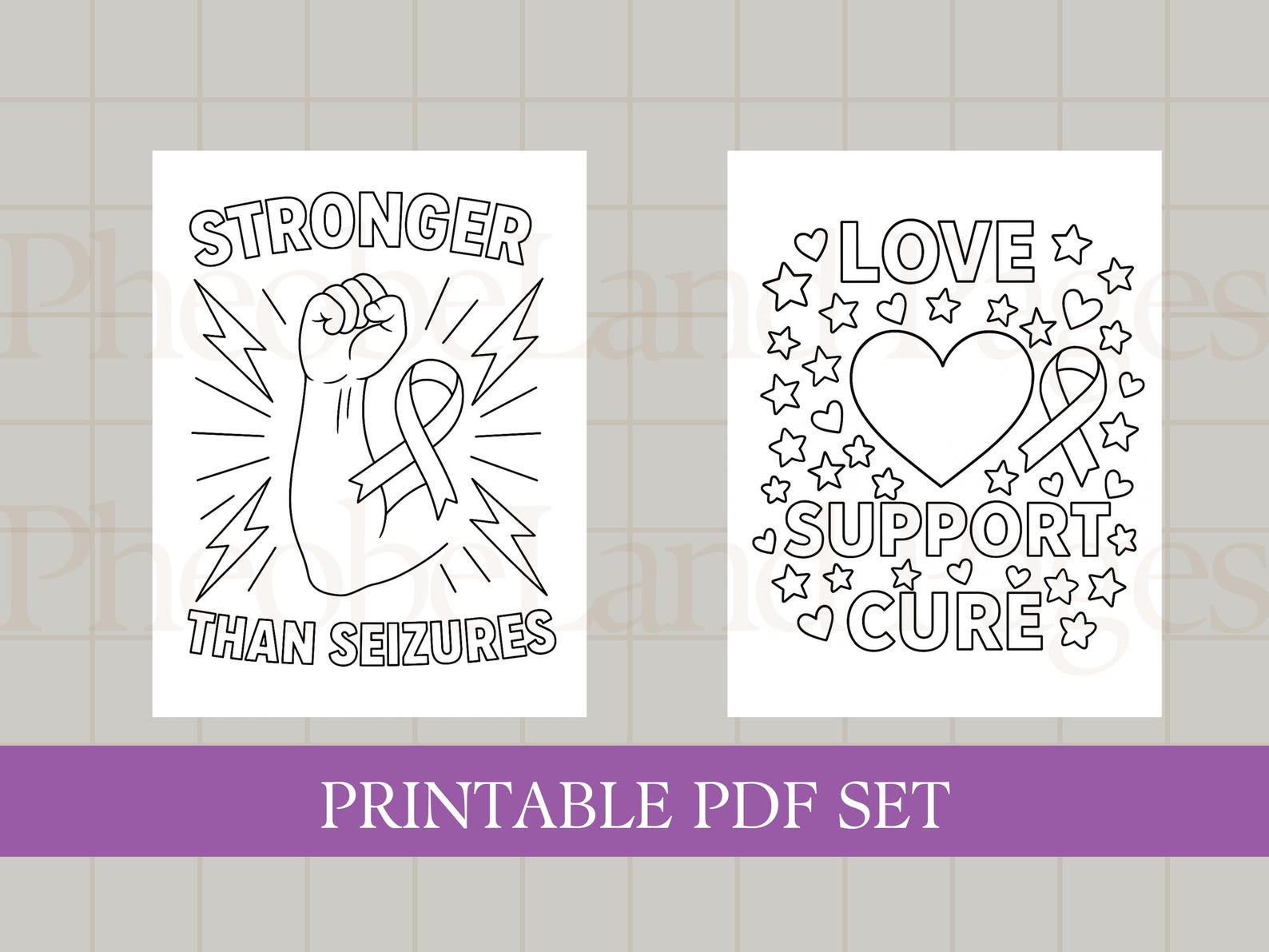 Epilepsy Awareness Coloring Pages | Seizure Awareness Printables | 8 ...