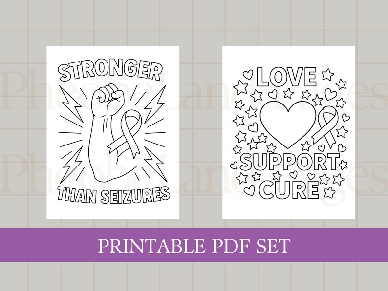 Epilepsy Awareness Coloring Pages | Seizure Awareness Printables | 8 ...