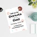 Printable Father's Day Card, Printable Donuts With Dad Card, Father's ...