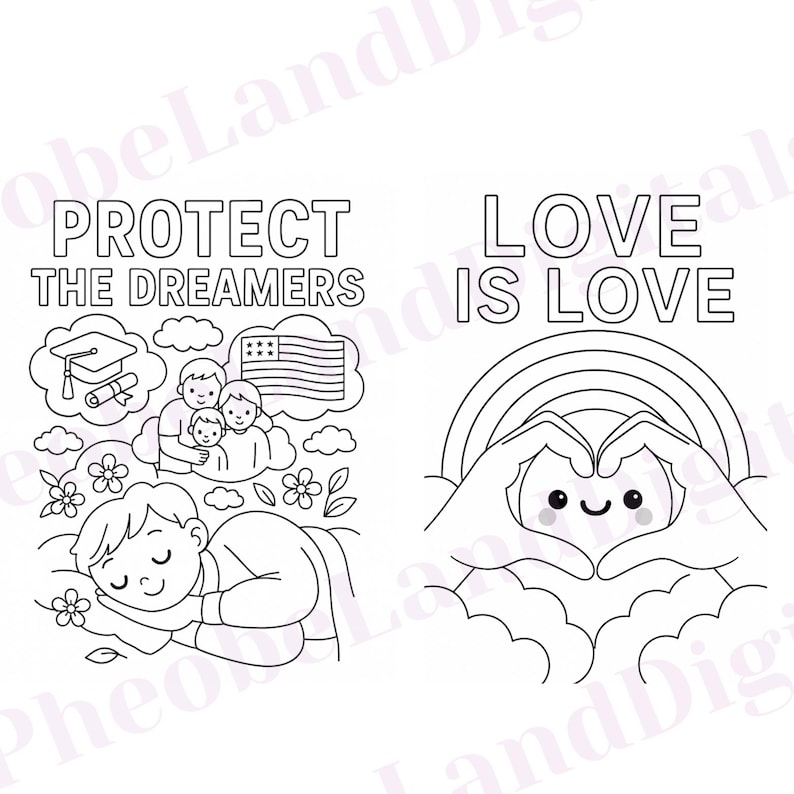 Empowerment Coloring Pages for Kids: Activism and Inclusion Art (PDF ...