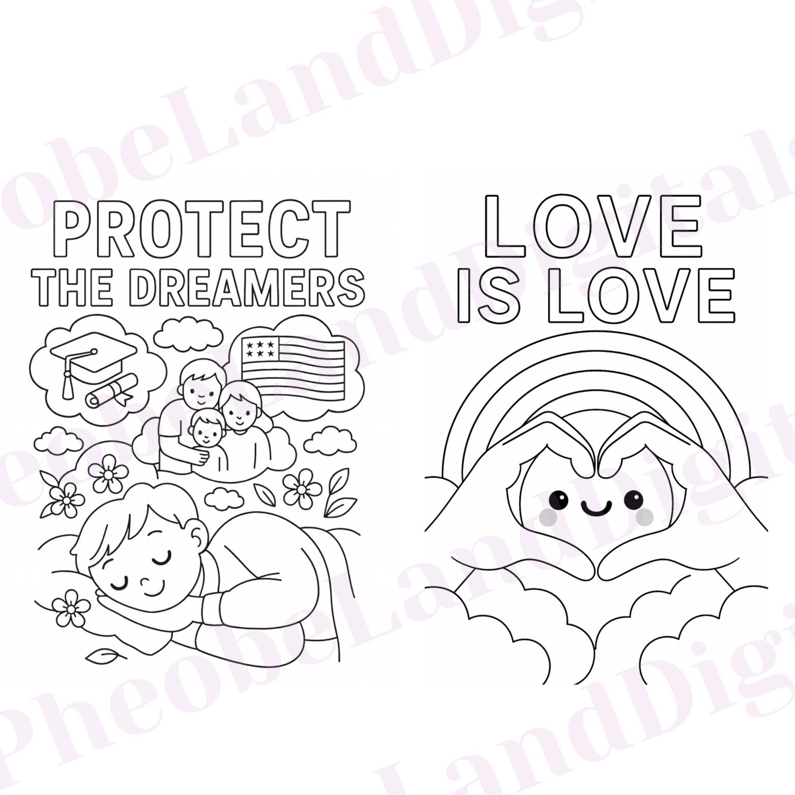 Empowerment Coloring Pages for Kids: Activism and Inclusion Art (PDF ...