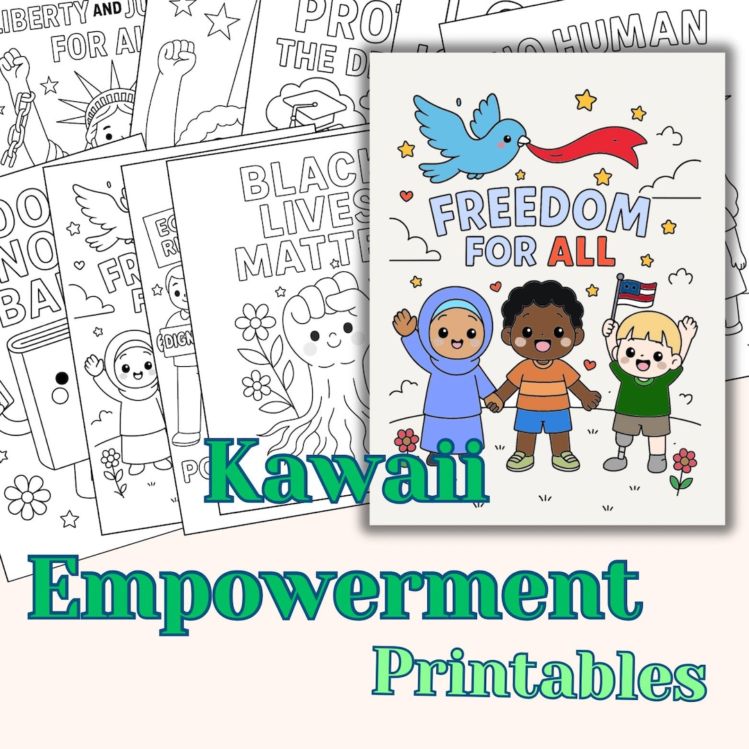 Empowerment Coloring Pages for Kids: Activism and Inclusion Art (PDF ...