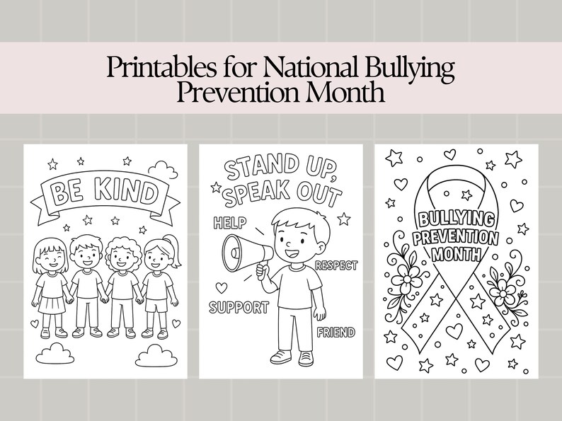 Anti-bullying Coloring Pages | Kindness & Friendship Printables ...