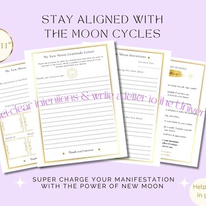 New Moon Manifestation Journal | New Moon Ritual | New Moon Beginnings ...