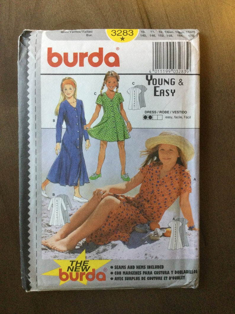 Burda 3283 Vintage Teen Sewing Pattern. - Etsy