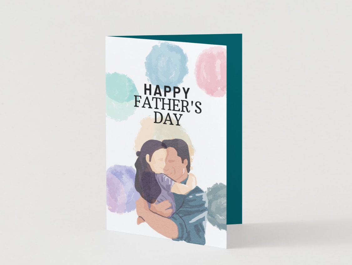 Father's Day Card Digital Download Father-daughter Card Printable - Etsy