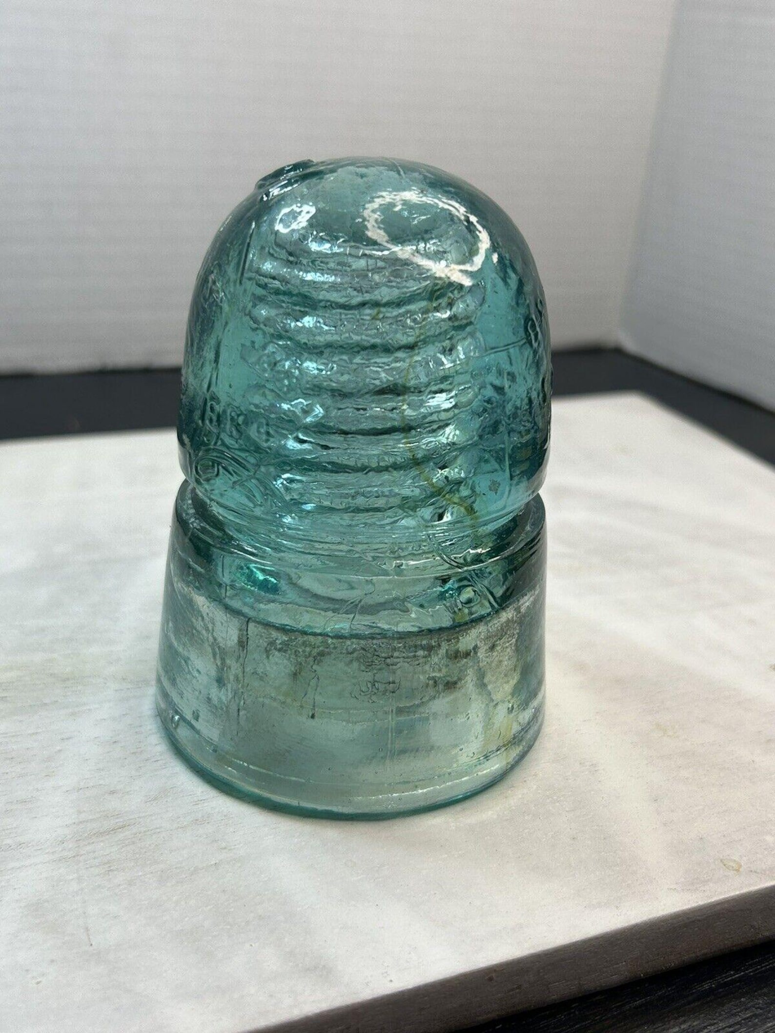 Glass Insulator: W Brookfield 45 Cliff St NY 21 Ice Blue Color Heavy ...