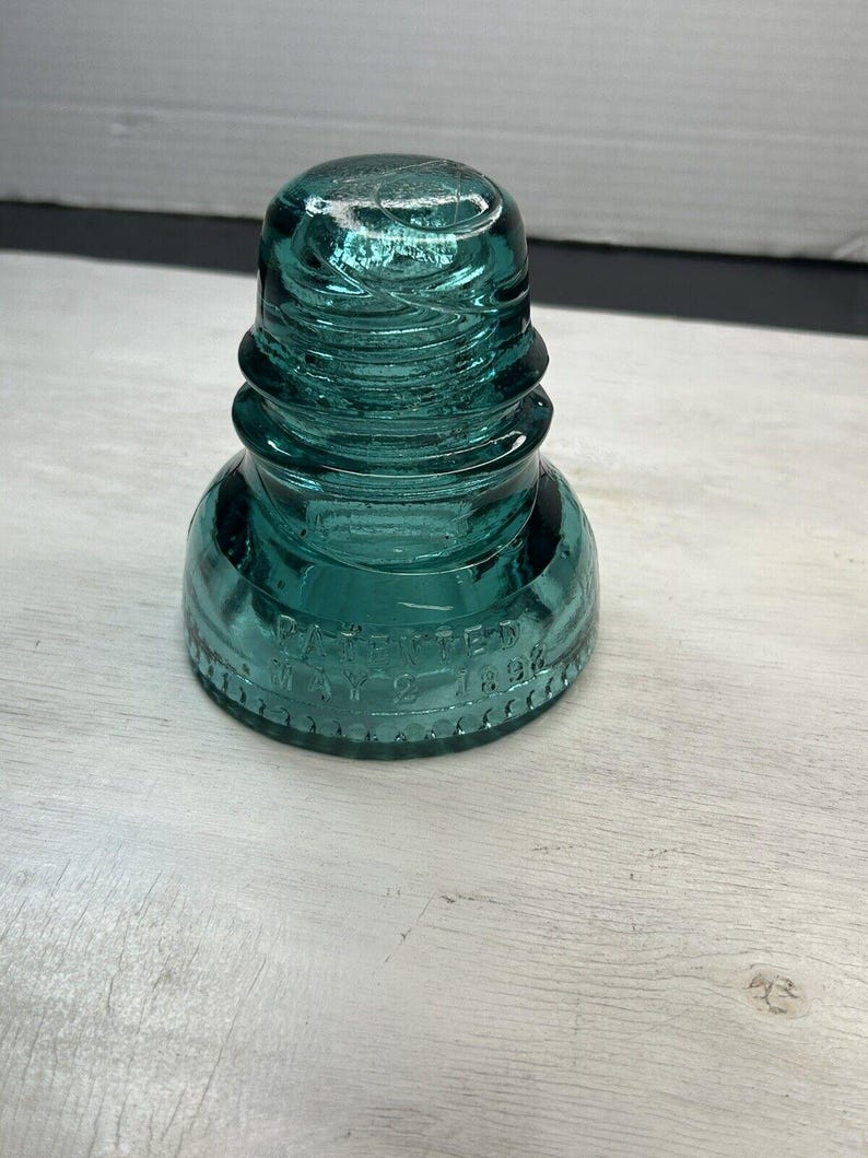 Very Rare Antique Gorgeous CD 152 40 Hemingray No. 40 Aqua Glass ...