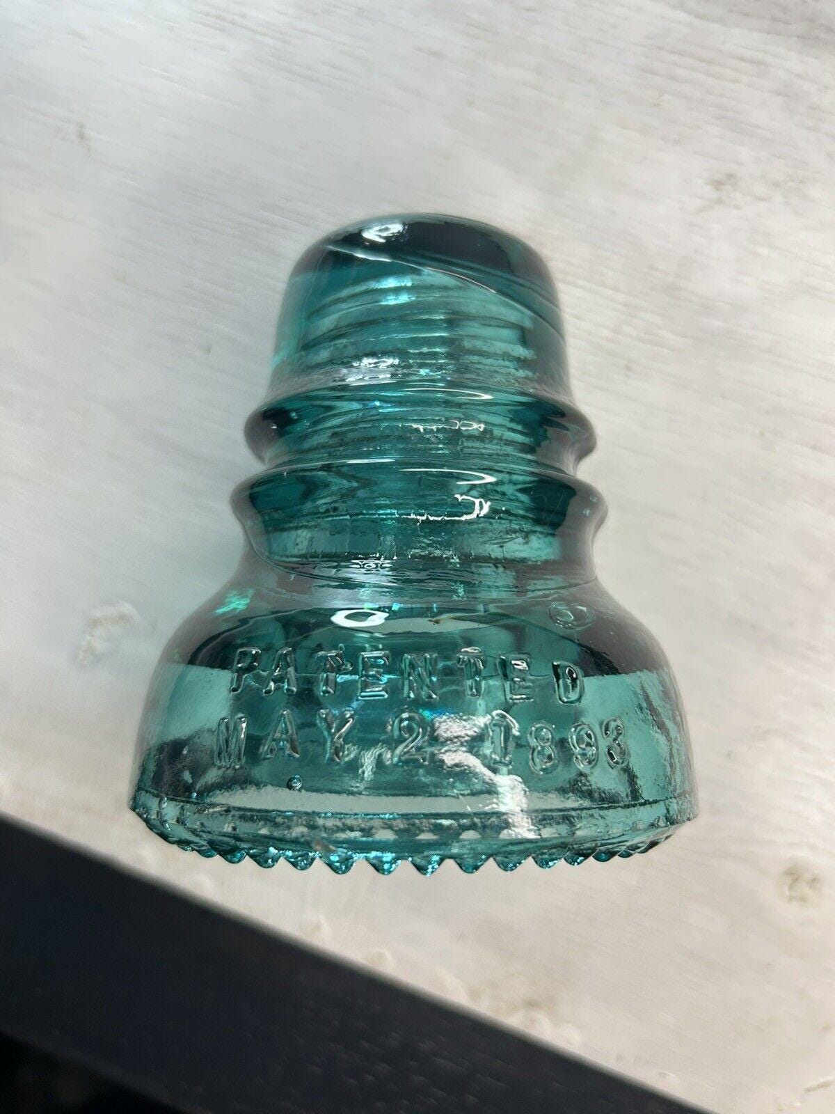 Very Rare Antique Gorgeous CD 152 40 Hemingray No. 40 Aqua Glass ...