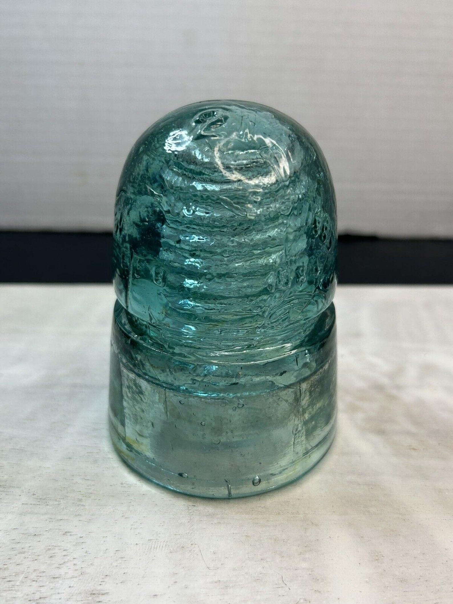 Glass Insulator: W Brookfield 45 Cliff St NY 21 Ice Blue Color Heavy ...