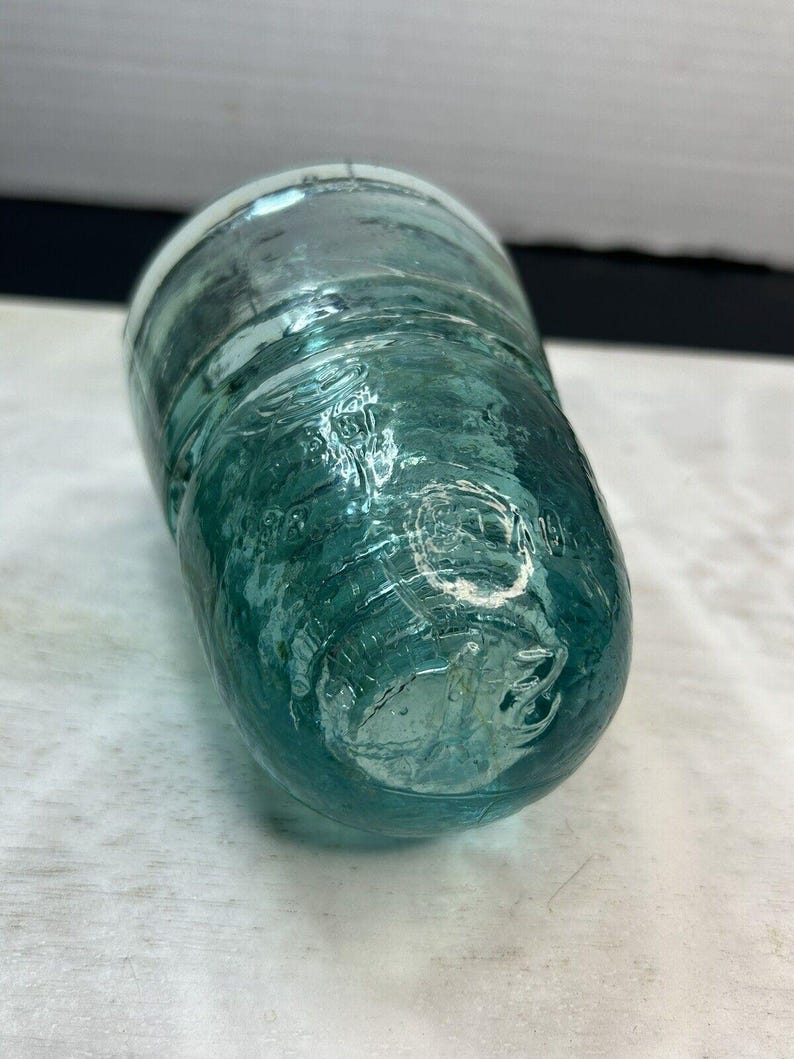 Glass Insulator: W Brookfield 45 Cliff St NY 21 Ice Blue Color Heavy ...
