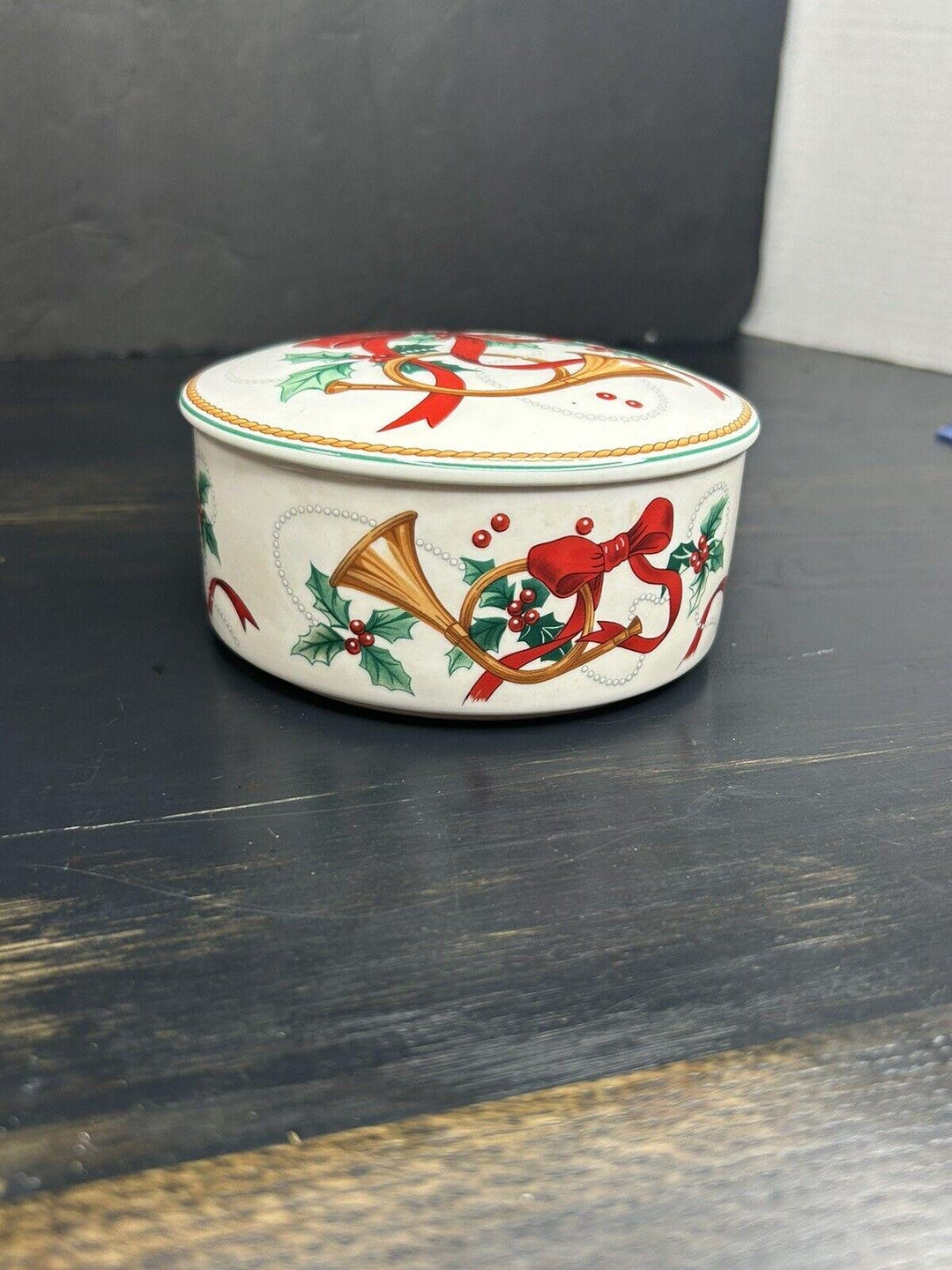 Vintage Christmas Mikasa Bone China Jubilation Christmas Covered Candy ...