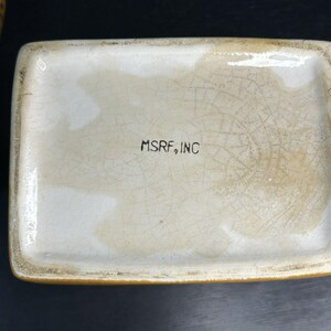 Vintage Yellow Rectangle Ceramic Cookie Jar MSRF, INC. Gorgeous MCM ...