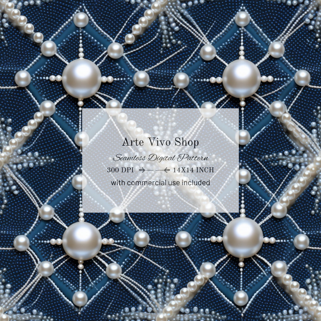 Seamless Pattern Luxurious Background, Seamless Blue Pearl Textures for ...