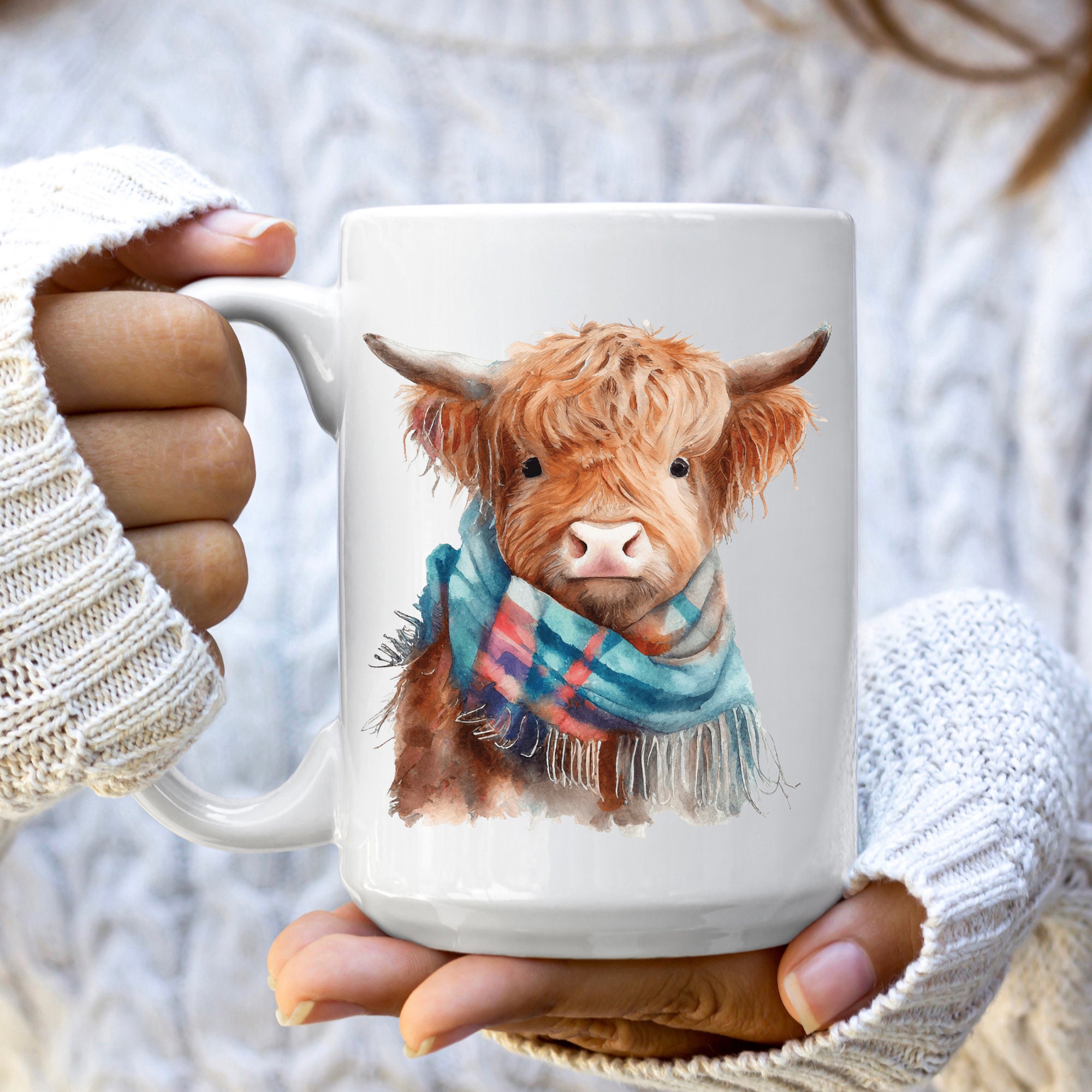 Highland Cow Coffee Mug, Funny Coffee Cup, Scottish Cow, Cow Lovers ...