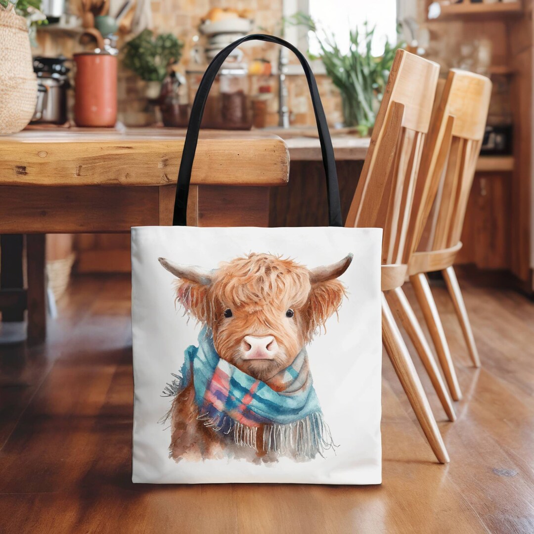 Highland Cow Tote Bag, Scottish Cow Tote Bag, Cow Lovers Gift, Highland ...
