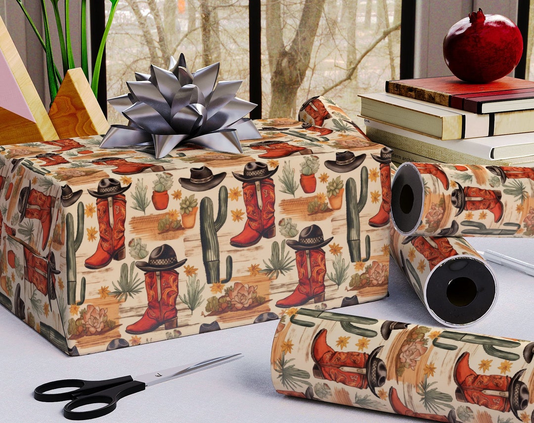 Western Wrapping Paper, Cowboy Gift Wrap, Western Gift Wrap, Farm ...