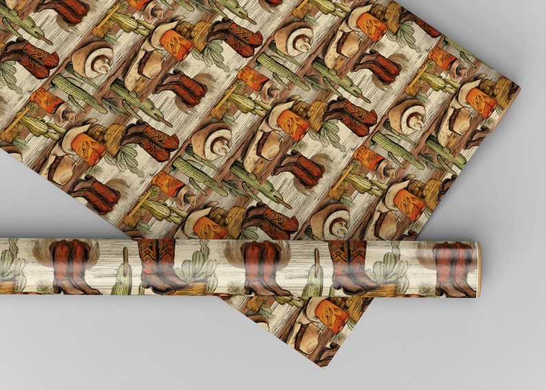 Western Wrapping Paper, Cowboy Gift Wrap, Western Gift Wrap, Farm ...
