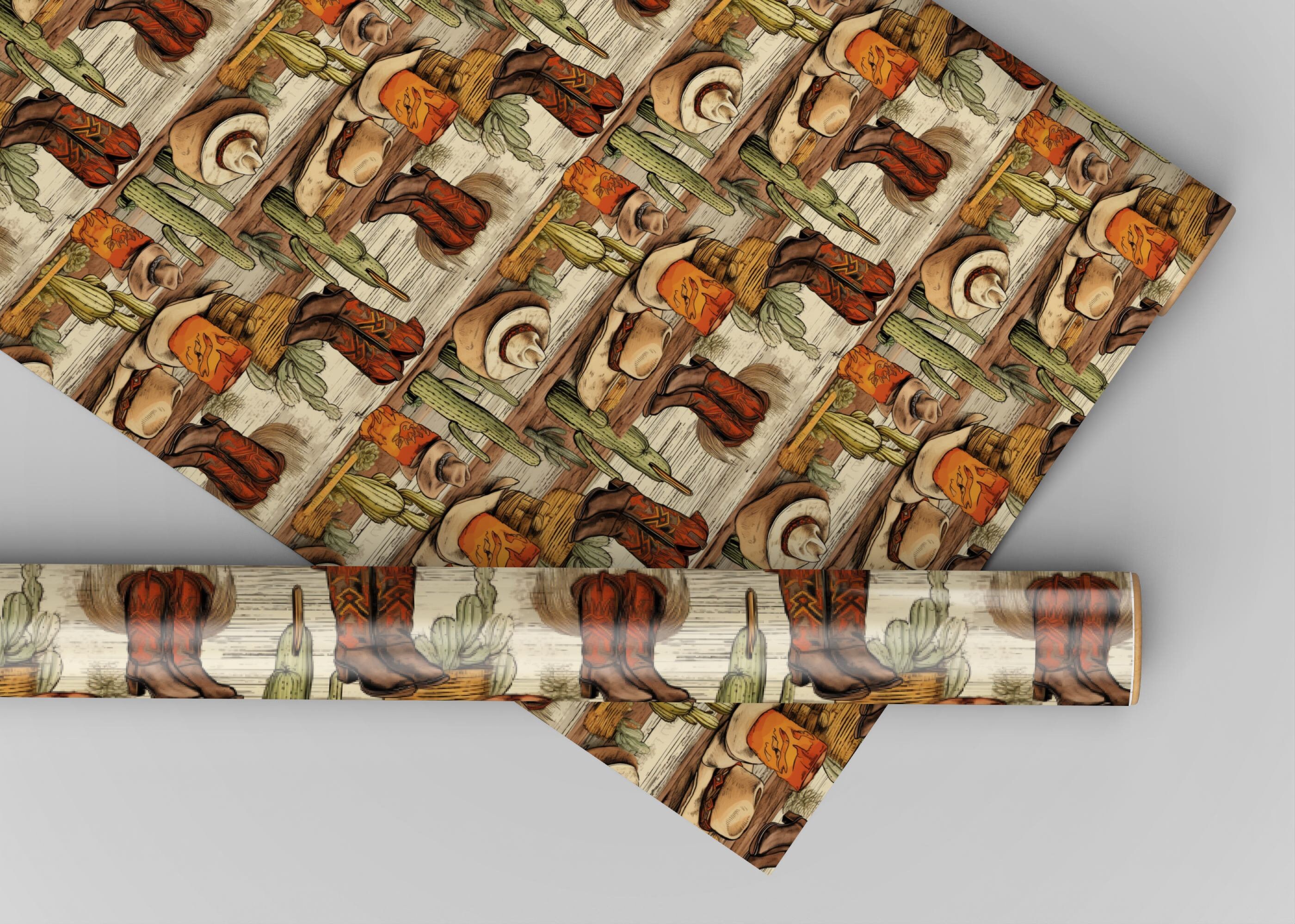 Western Wrapping Paper, Cowboy Gift Wrap, Western Gift Wrap, Farm ...