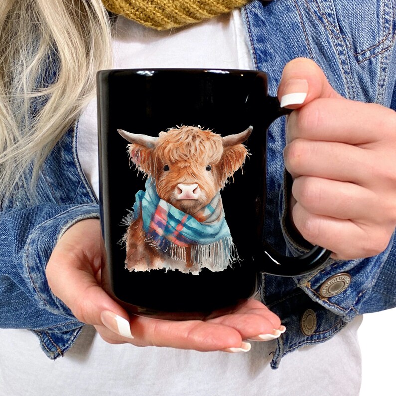 Highland Cow Coffee Cup Scottish Coffee Mug Cow Gift for - Etsy