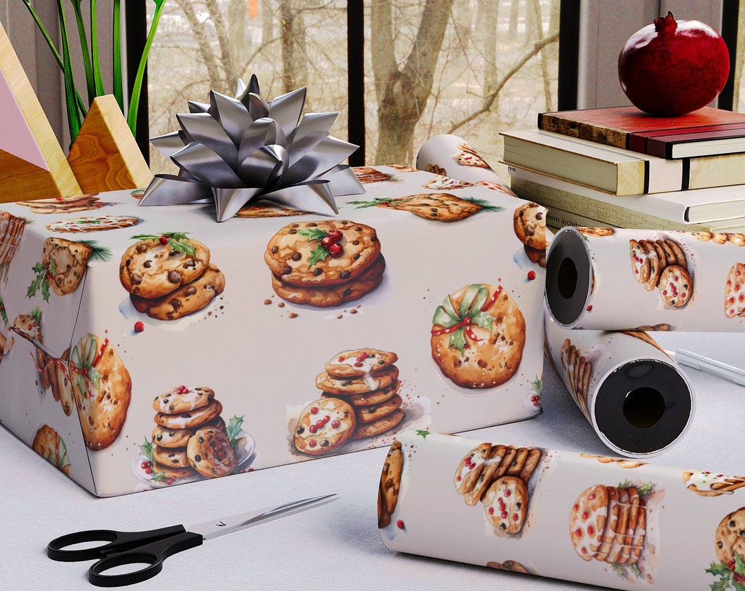 Santa Cookies Wrapping Paper, Christmas Wrapping Paper, Grandma's ...