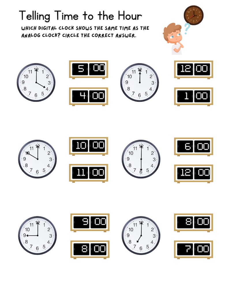 Telling Time Printable Telling Time Clock Worksheets Printable Learning ...