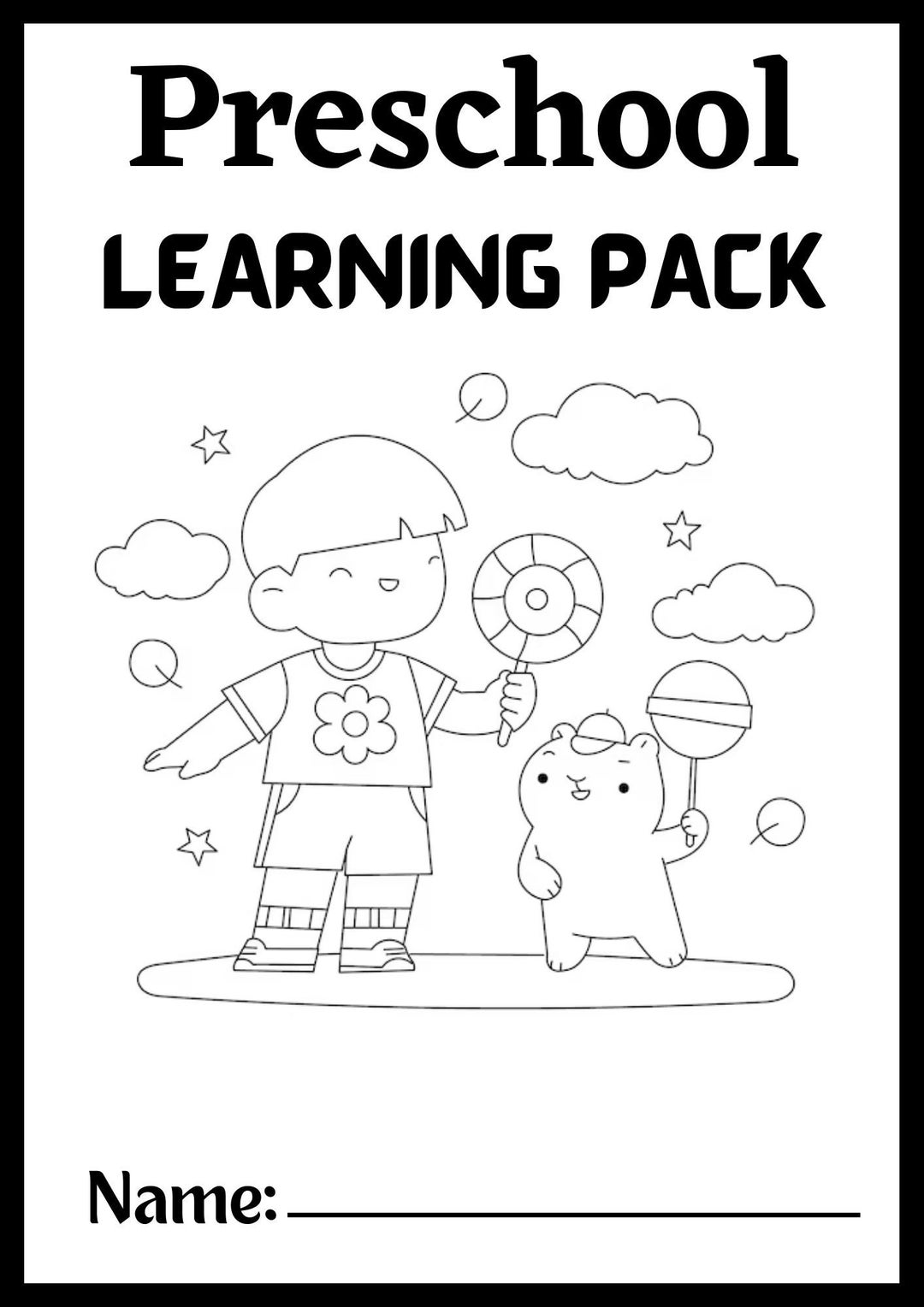 Back to School Preschool Learning Printable Worksheets - Etsy