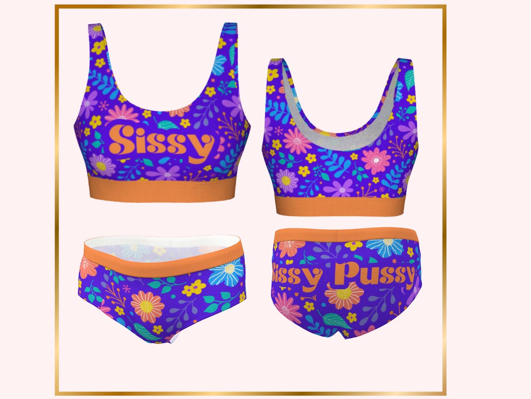 Femboy Sissy Panties for Sissy Training With Matching Sissy Bra, Femboy Clothes for Sissy ...