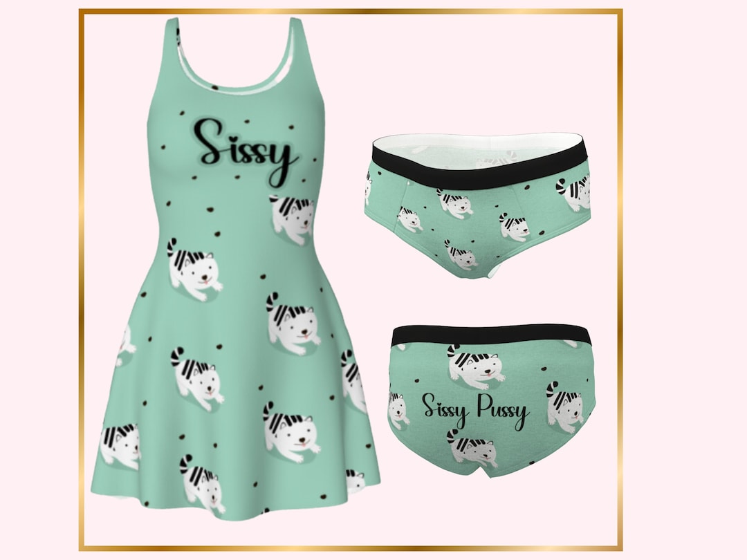Femboy Sissy Dress With Matching Sissy Panties for Sissy Training, Gift for Submissive Sissy ...