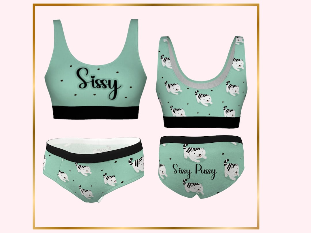 Femboy Sissy Panties for Sissy Training With Matching Sissy Bra, Femboy Clothes for Sissy ...