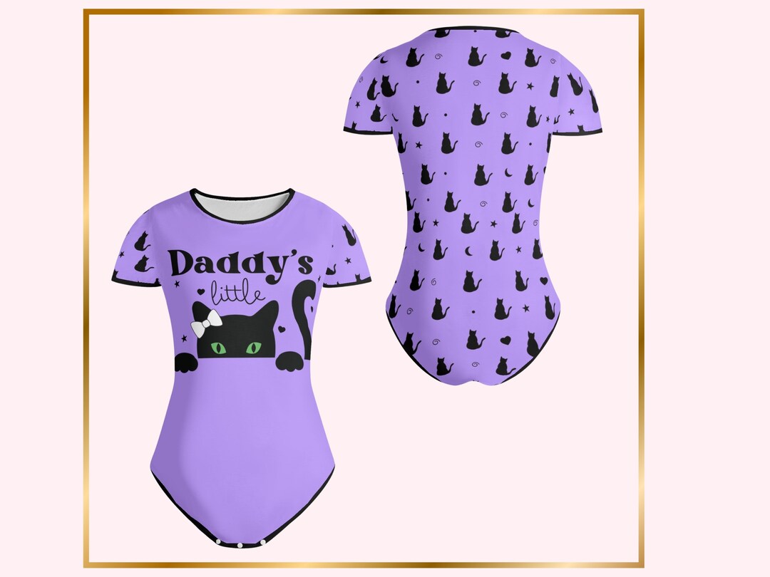 Daddys Little Kitten Abdl Onesie Womens Bodysuit Ddlg Sexy Bodysuit Age Regression Little