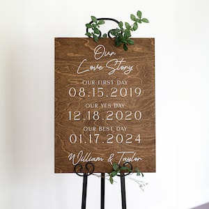 Our Love Story Sign, Wedding Welcome Sign, Ceremony Wedding Sign ...