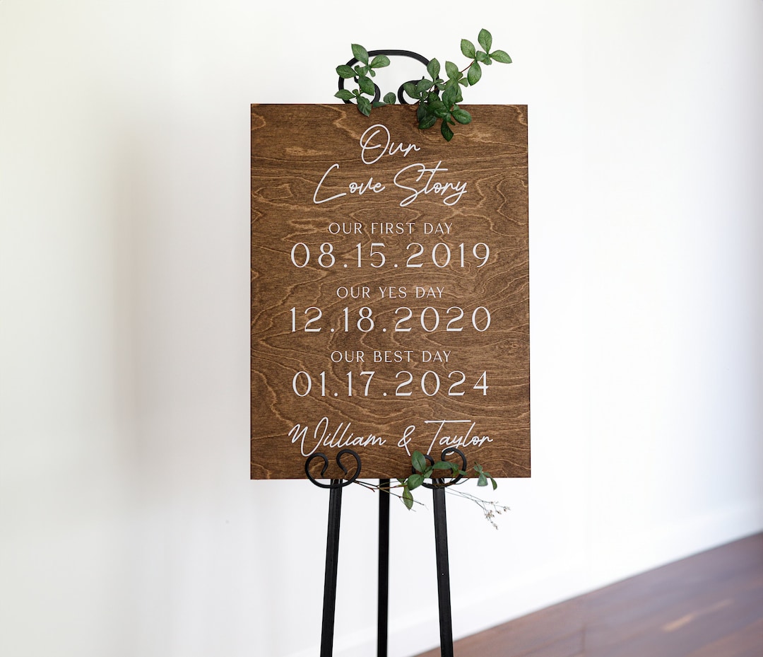Our Love Story Sign, Wedding Welcome Sign, Ceremony Wedding Sign ...