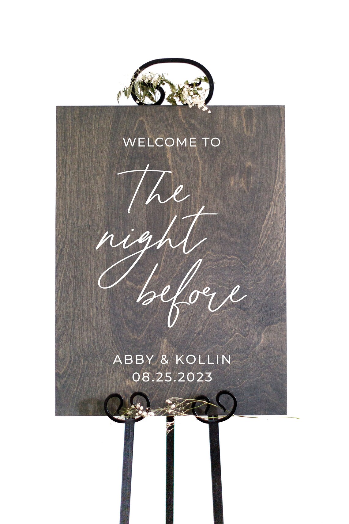 Wedding Rehearsal Sign, Welcome to the Night Before Sign, Minimalist ...