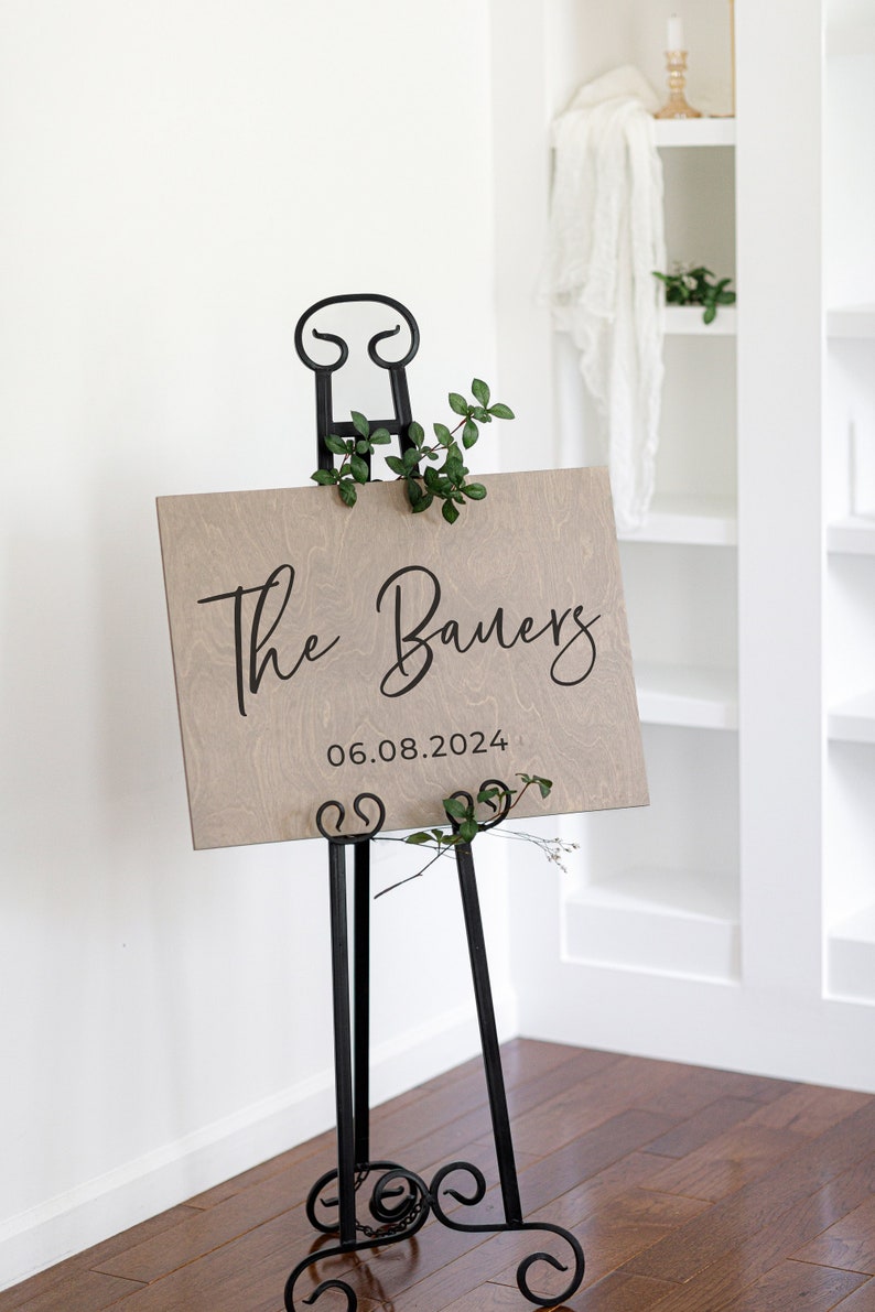 Family Name Sign Wedding Sign, Wedding Welcome Sign, Wood Welcome Sign ...