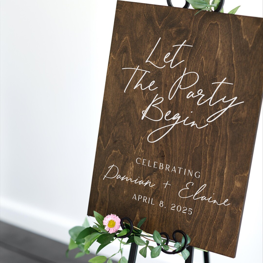 Wedding Welcome Sign, Rustic Wood Wedding Sign, Personalized Reception ...