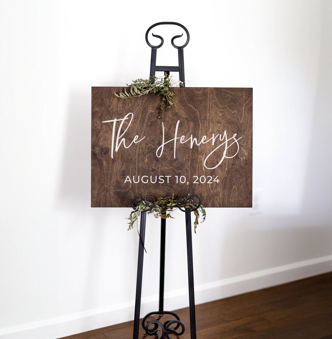Family Name Sign Wedding Sign, Wedding Welcome Sign, Wood Welcome Sign ...