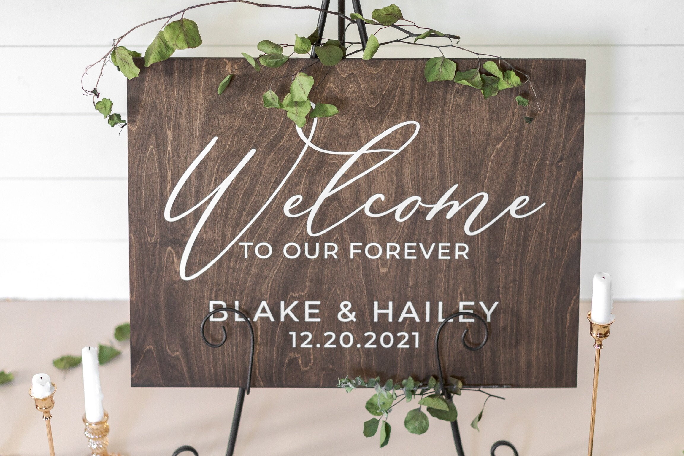 Wedding Welcome Sign, Custom Wood Wedding Sign, Welcome to Our Forever ...