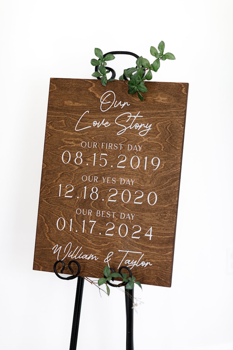 Our Love Story Sign, Wedding Welcome Sign, Ceremony Wedding Sign ...