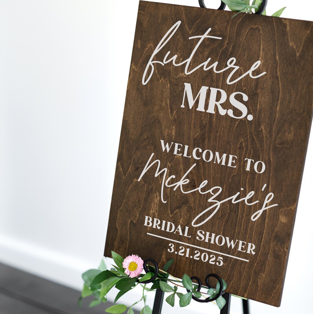 Future Mrs Sign, Wood Bridal Shower Welcome Sign, Personalized Bridal ...