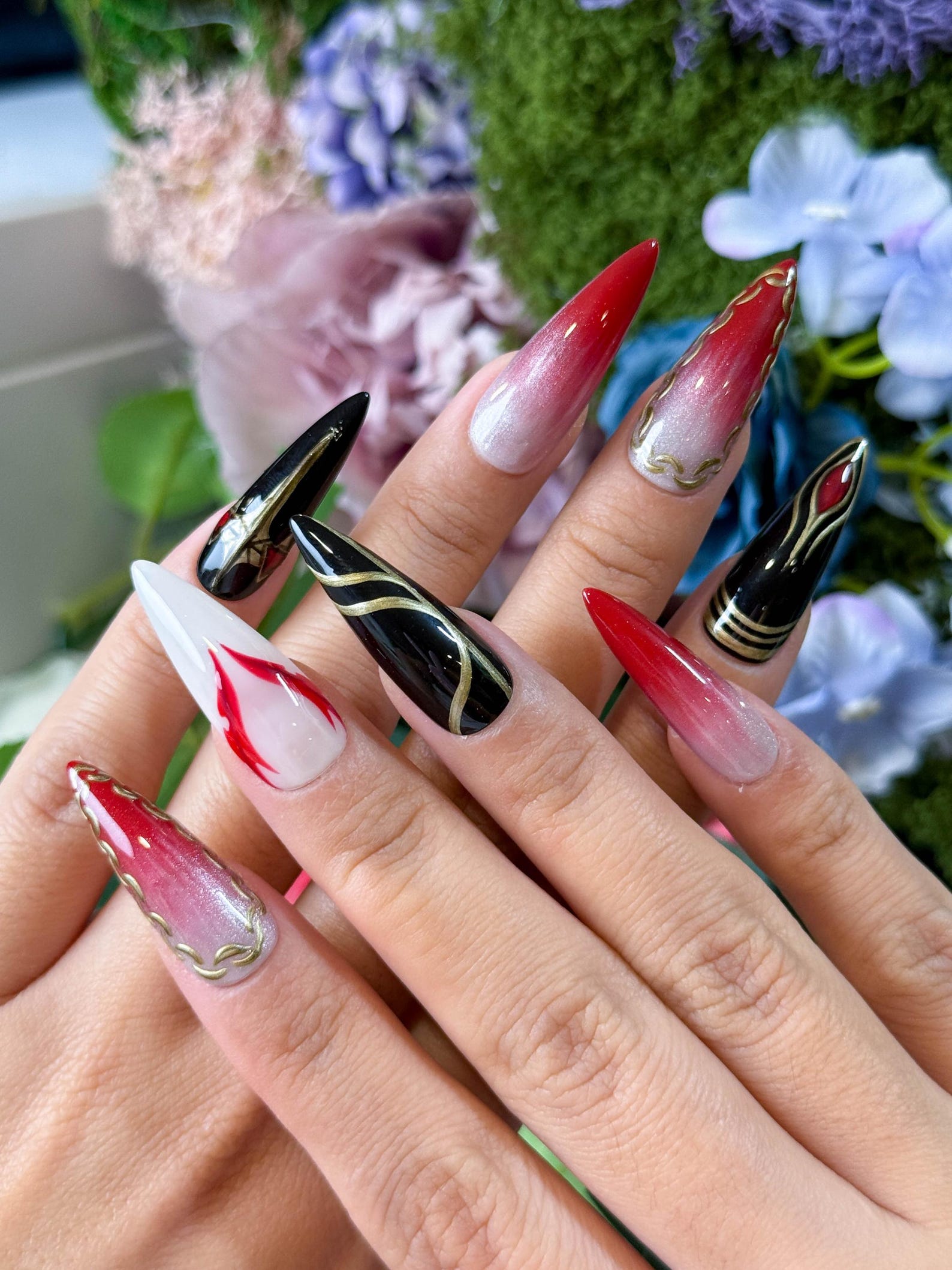 Video Game Press on Nails | Cosplay Nail Set | Immortalized Legend Ahri ...