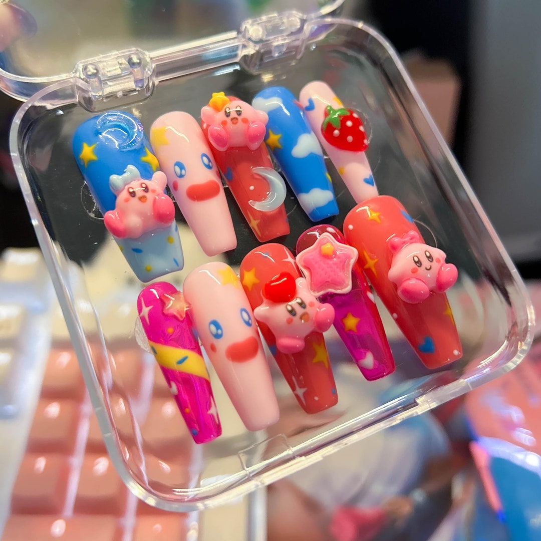 Goodnight Kirby Nails - Etsy