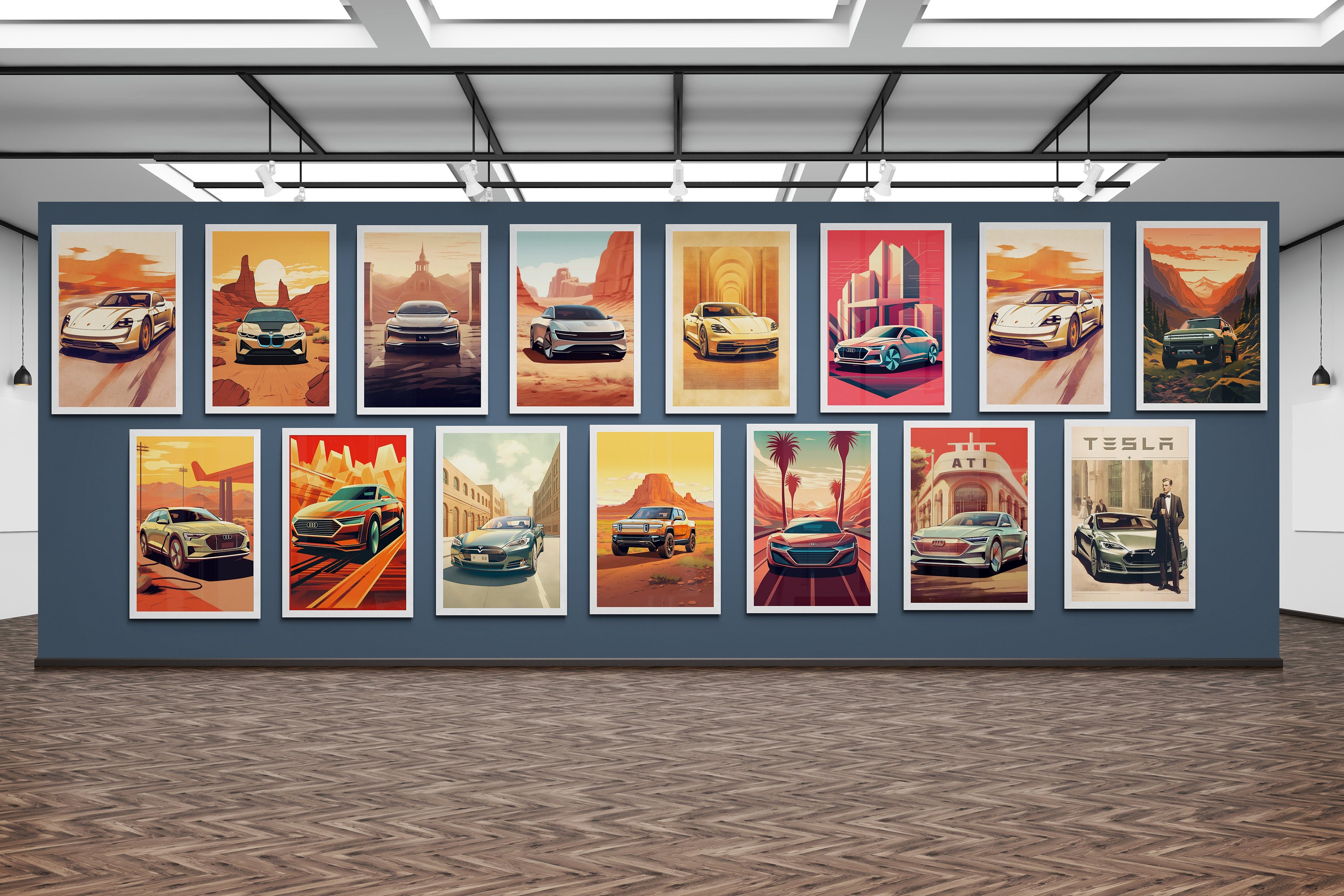 Electric Car Collection (15 Posters) - Etsy