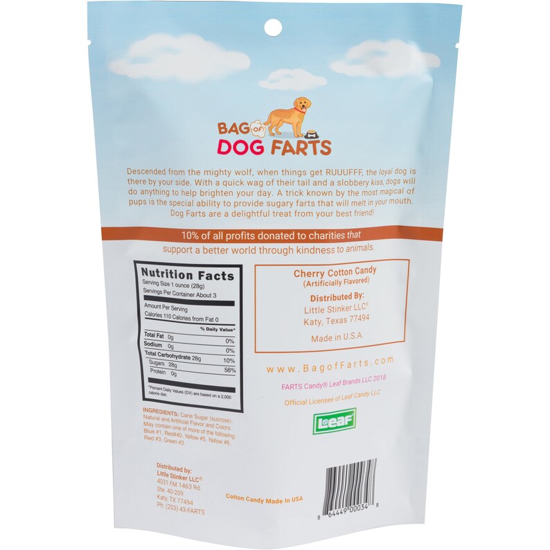 Bag of Dog Farts Cherry Cotton Candy - Etsy