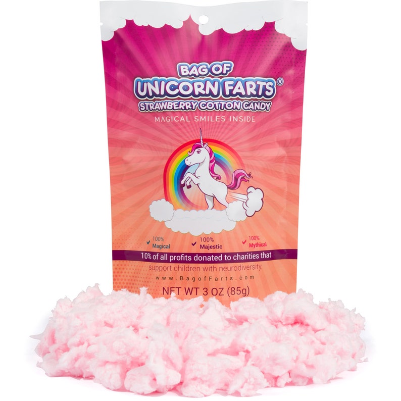 Bag of Unicorn Farts Strawberry Cotton Candy - Etsy
